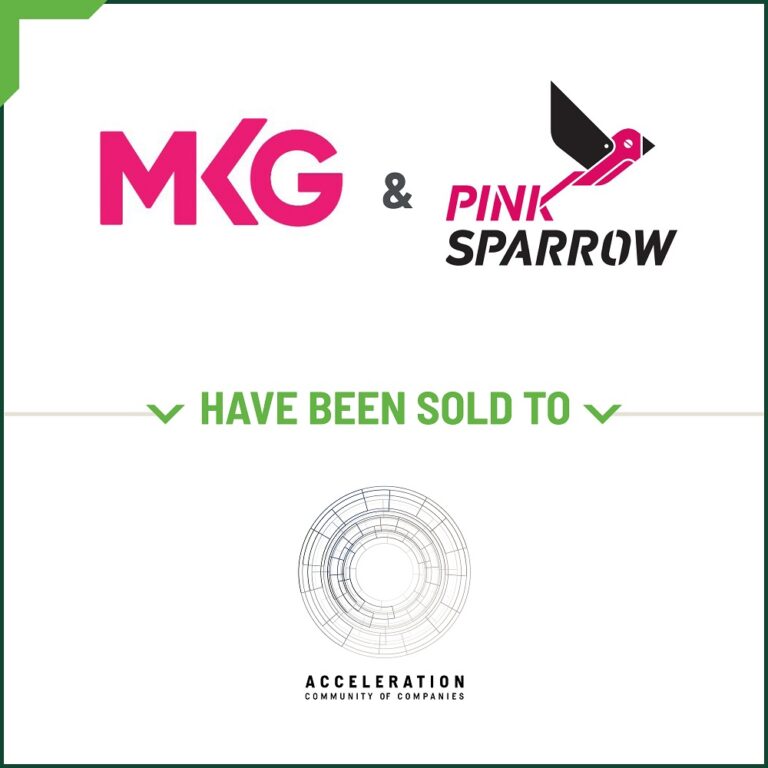 MKG & Pink Sparrow has been sold to Acceleration Community of Companies ...